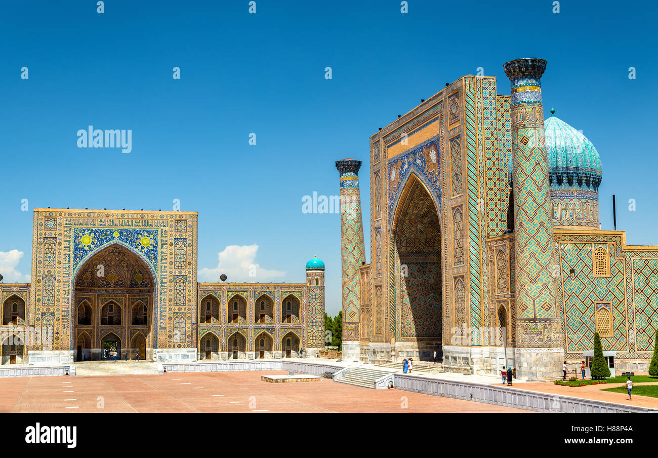 The Registan, the heart of the ancient city of Samarkand - Uzbekistan ...