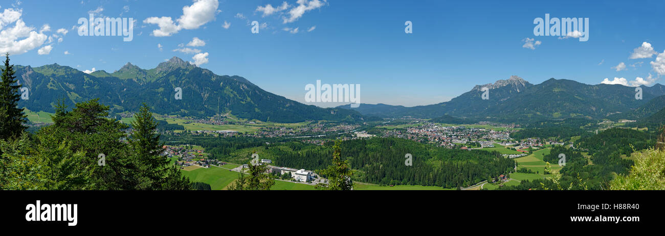 Ehrenberg Castle ruin, panorama, Lech Valley, Reutte, Tyrol, Austria ...