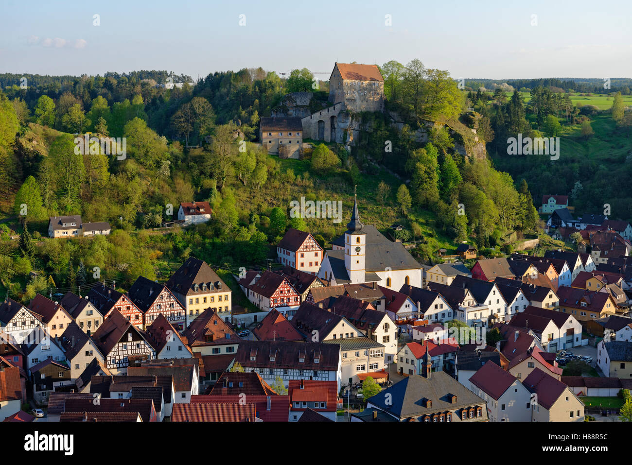 Pottenstein Castle, Franconian Switzerland, Upper Franconia, Bavaria ...