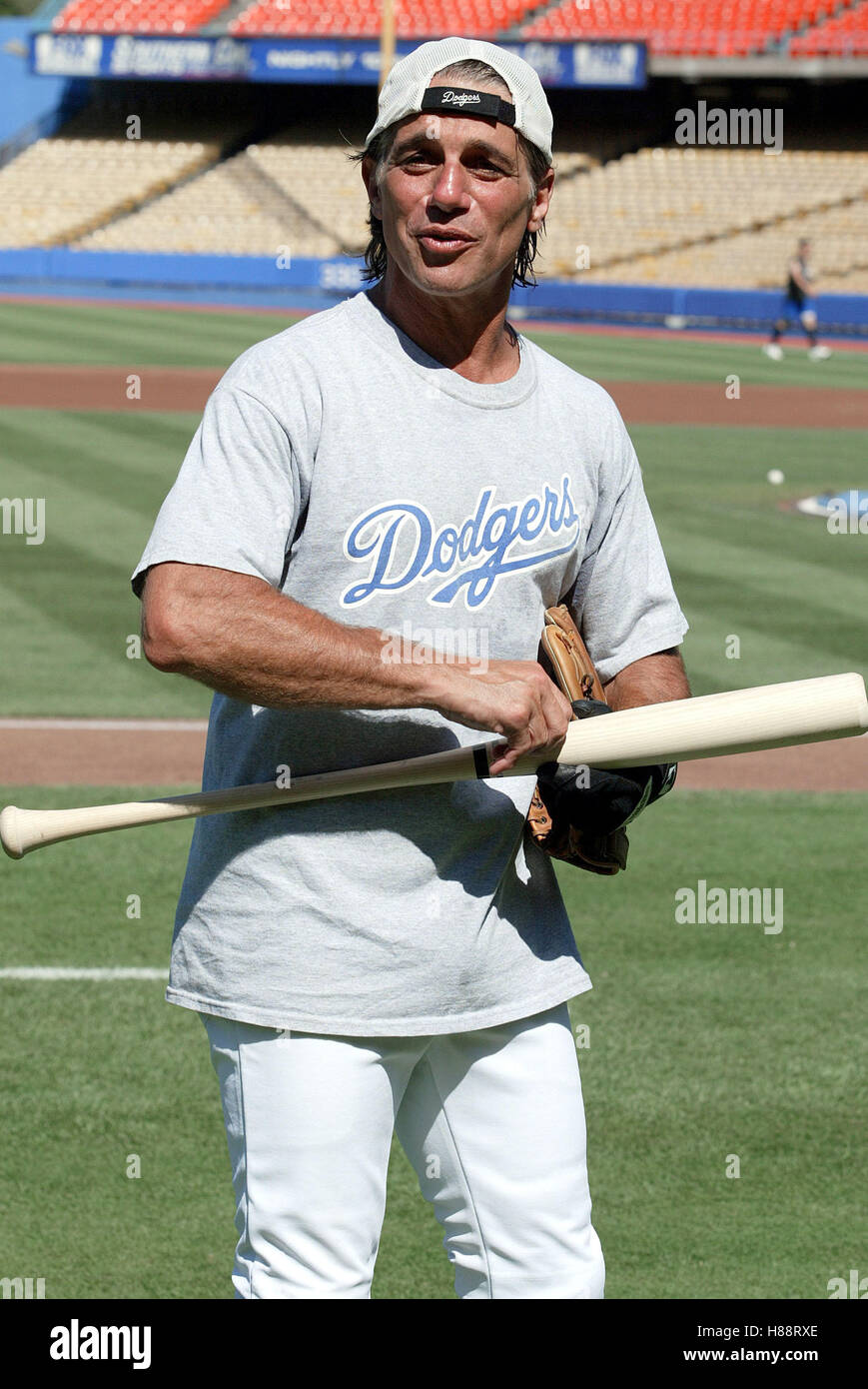 TONY DANZA 45TH HOLLYWOOD STARS BASEBALL DODGER STADIUM LOS ANGELES USA ...