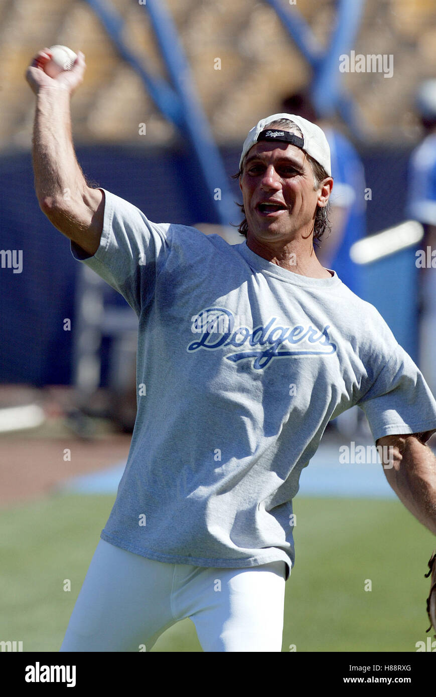 TONY DANZA 45TH HOLLYWOOD STARS BASEBALL DODGER STADIUM LOS ANGELES USA ...