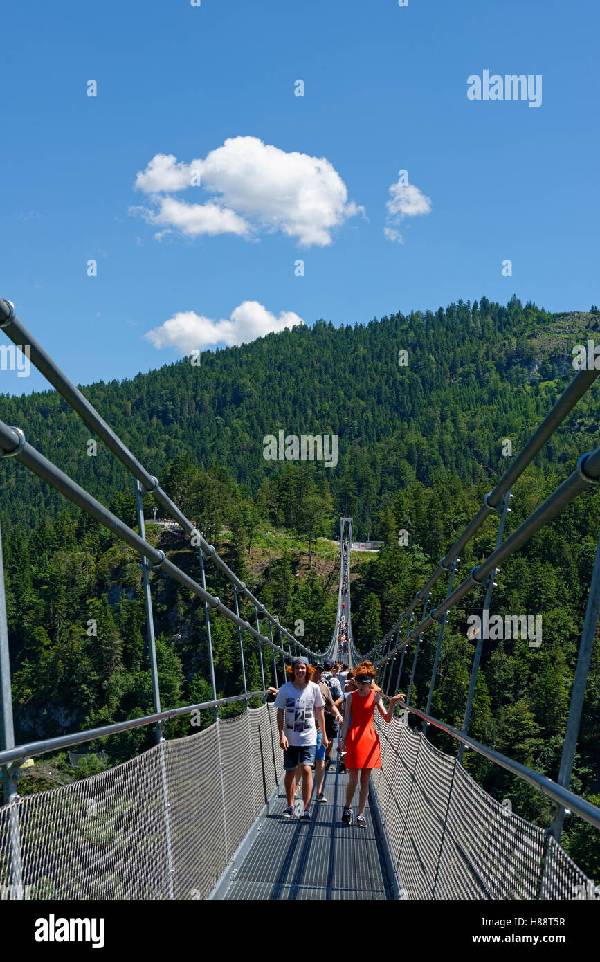 Suspension Bridge, Highline179, Ehrenberg Castle ruins, Reutte, Tyrol ...