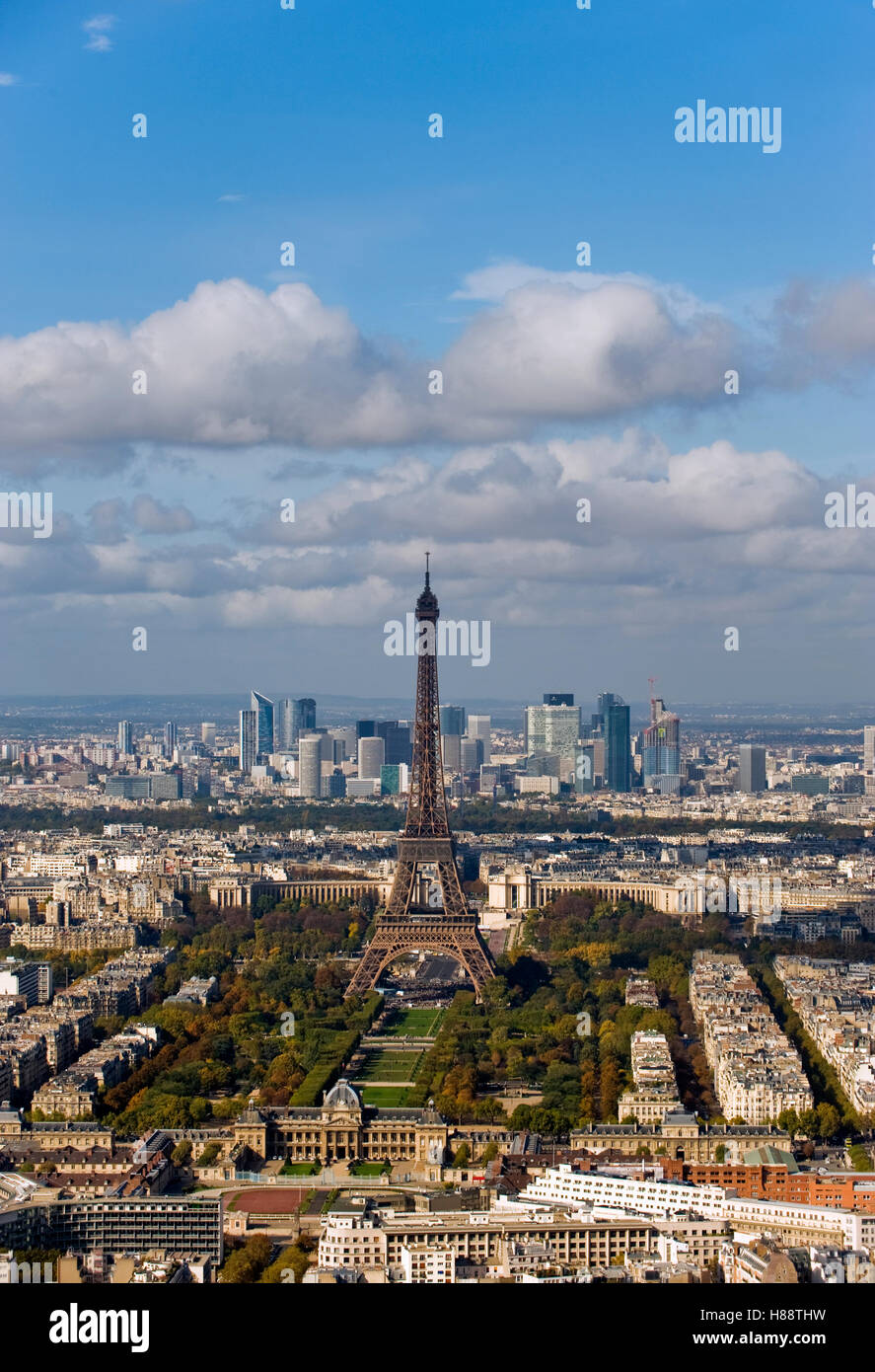 Cityscape of Paris with the Eiffel Tower, Paris, France, Europe Stock ...