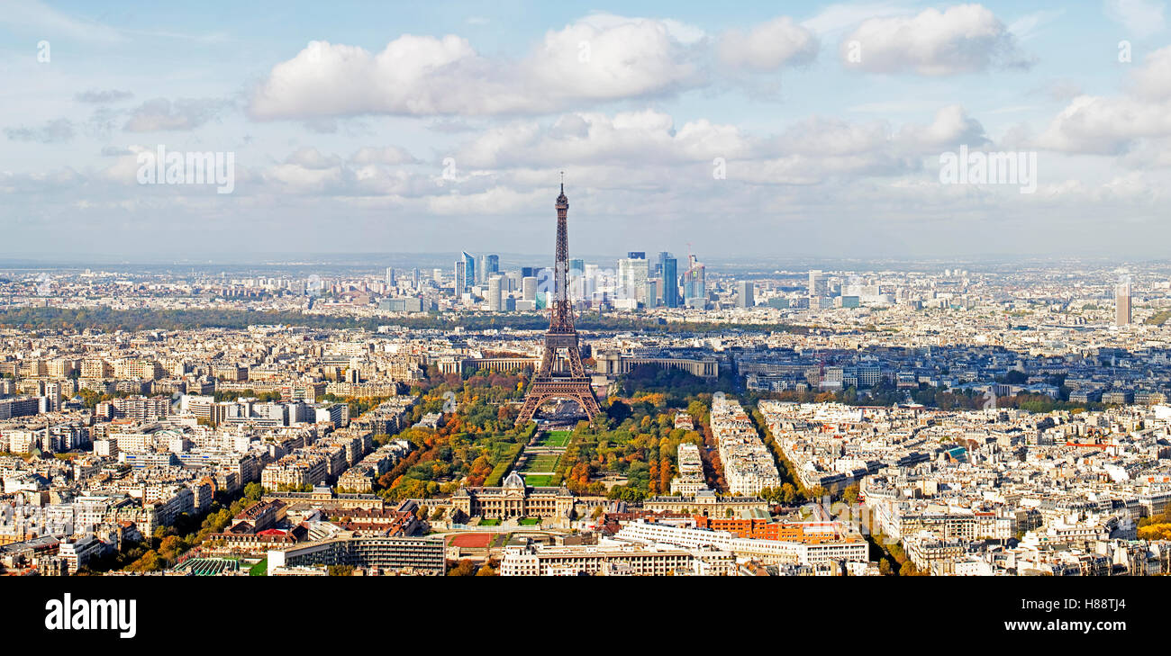 Cityscape of Paris with the Eiffel Tower, Paris, France, Europe Stock ...