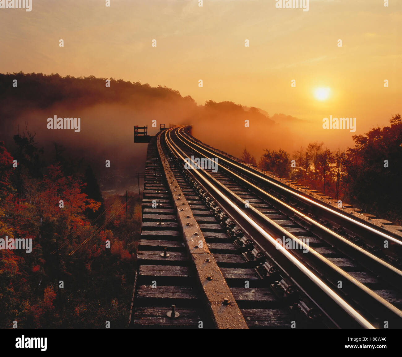 Train Tracks at Sunset Ontario, Canada Stock Photo - Alamy