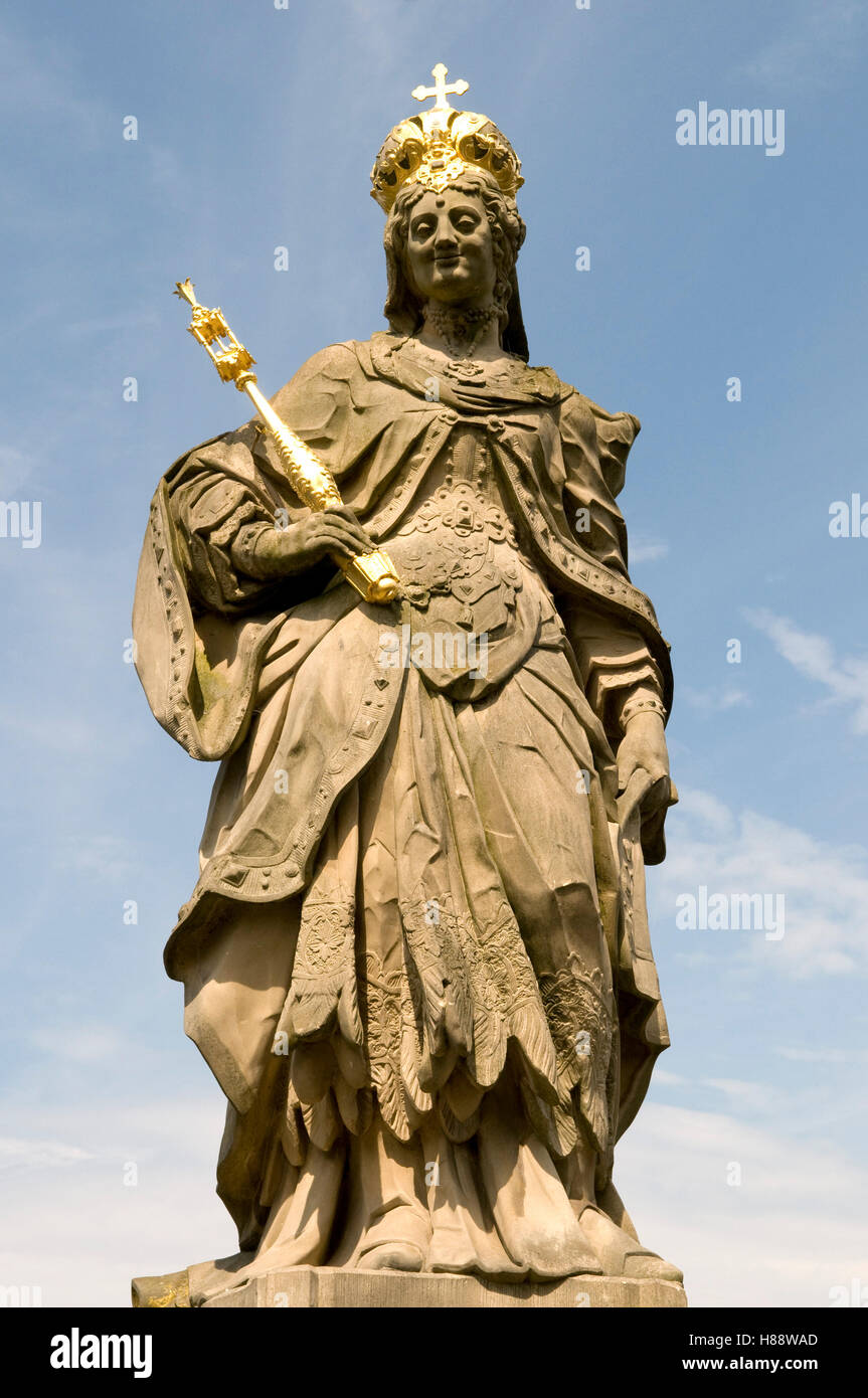 Statue of Saint Cunigunde of Luxembourg, 980-1033, Bamberg, Franconian ...