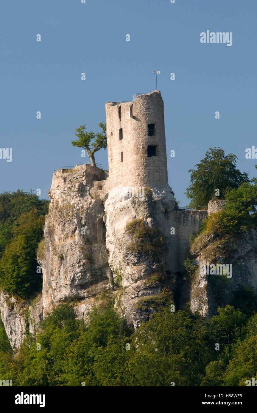 Ruins of Neideck Castle over Wiesenttal, Franconian Switzerland ...