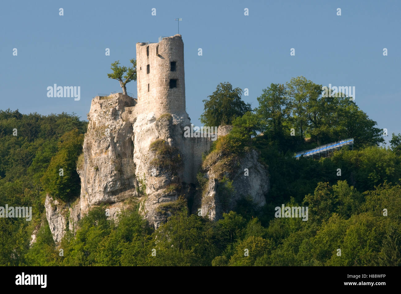 Ruins of Neideck Castle over Wiesenttal, Franconian Switzerland ...
