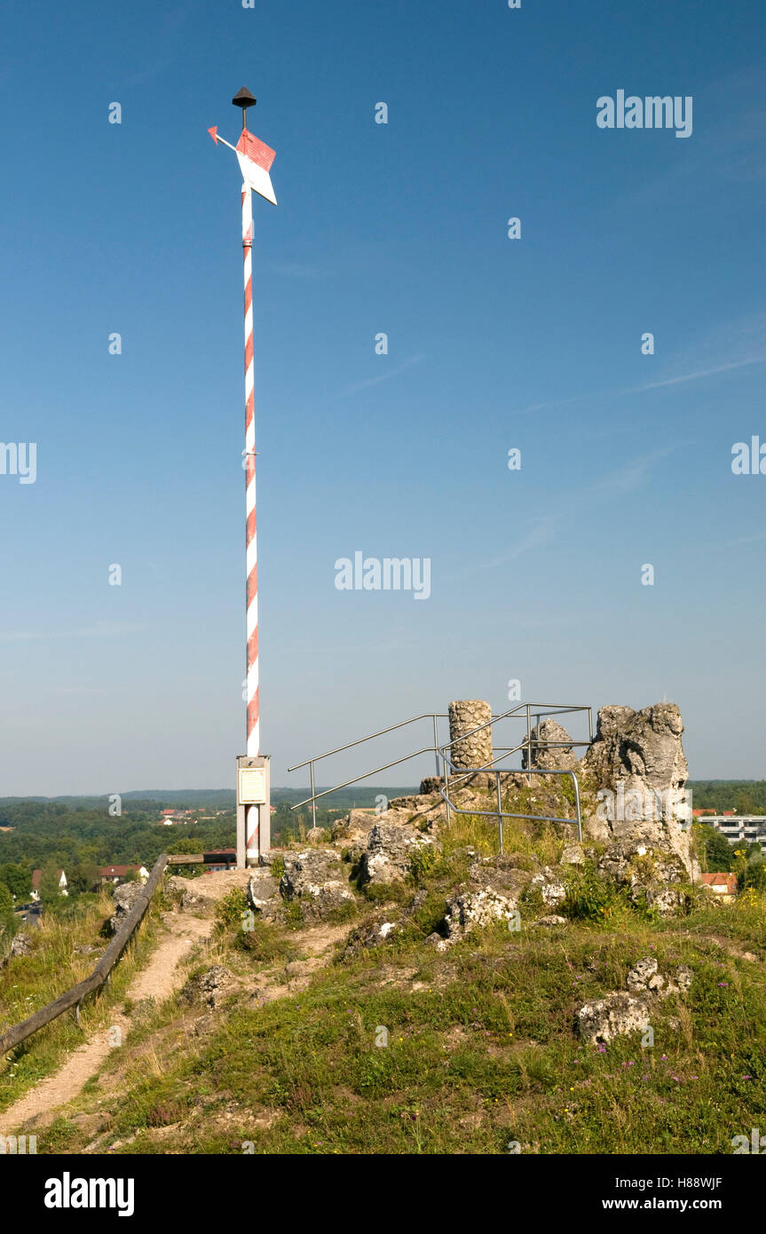 A weathervane on the lookout Hohe Warte, Pottenstein, Naturpark ...