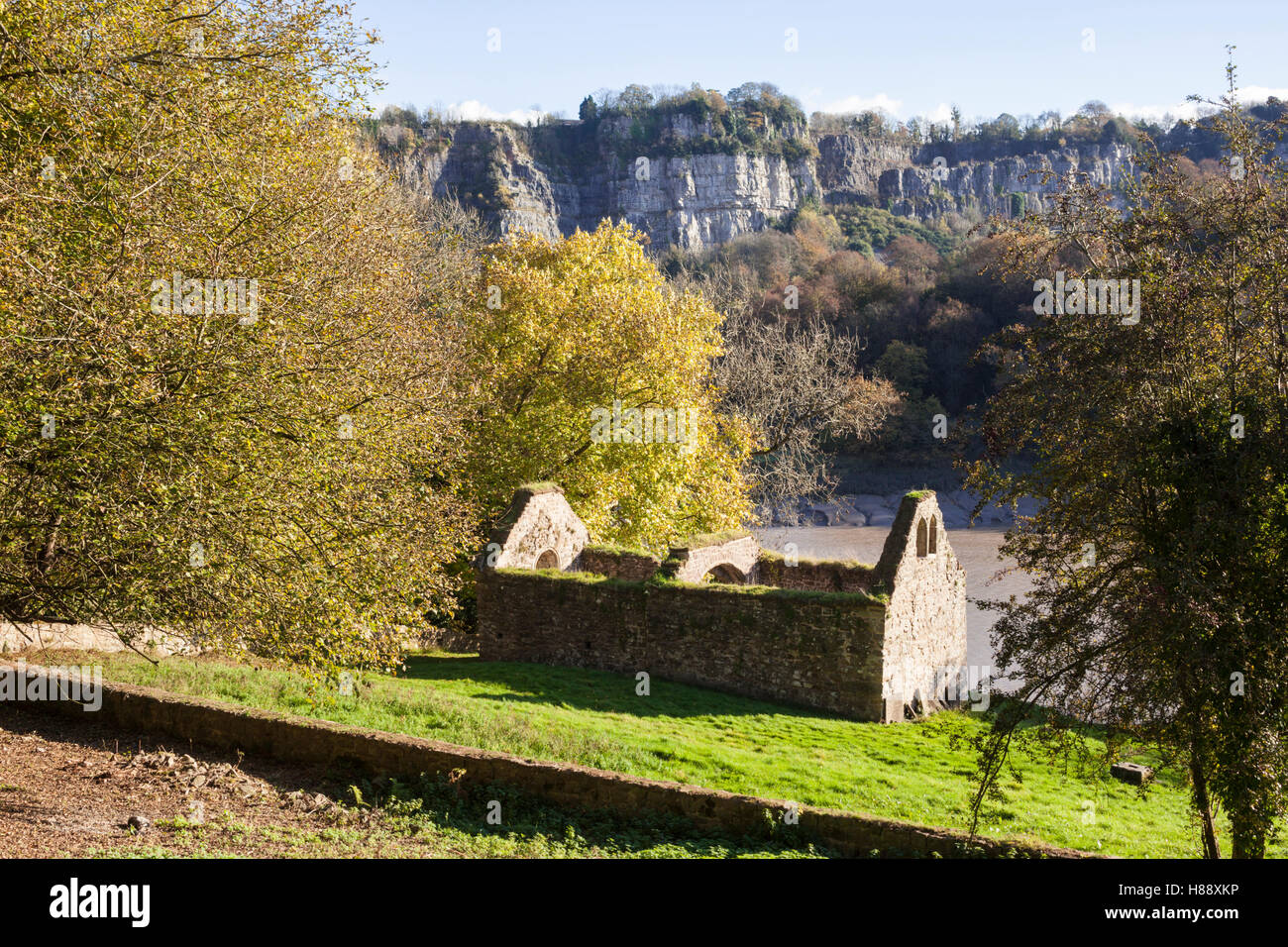 Autumn in the Wye Valley - The ruins of 12th century St James church ...