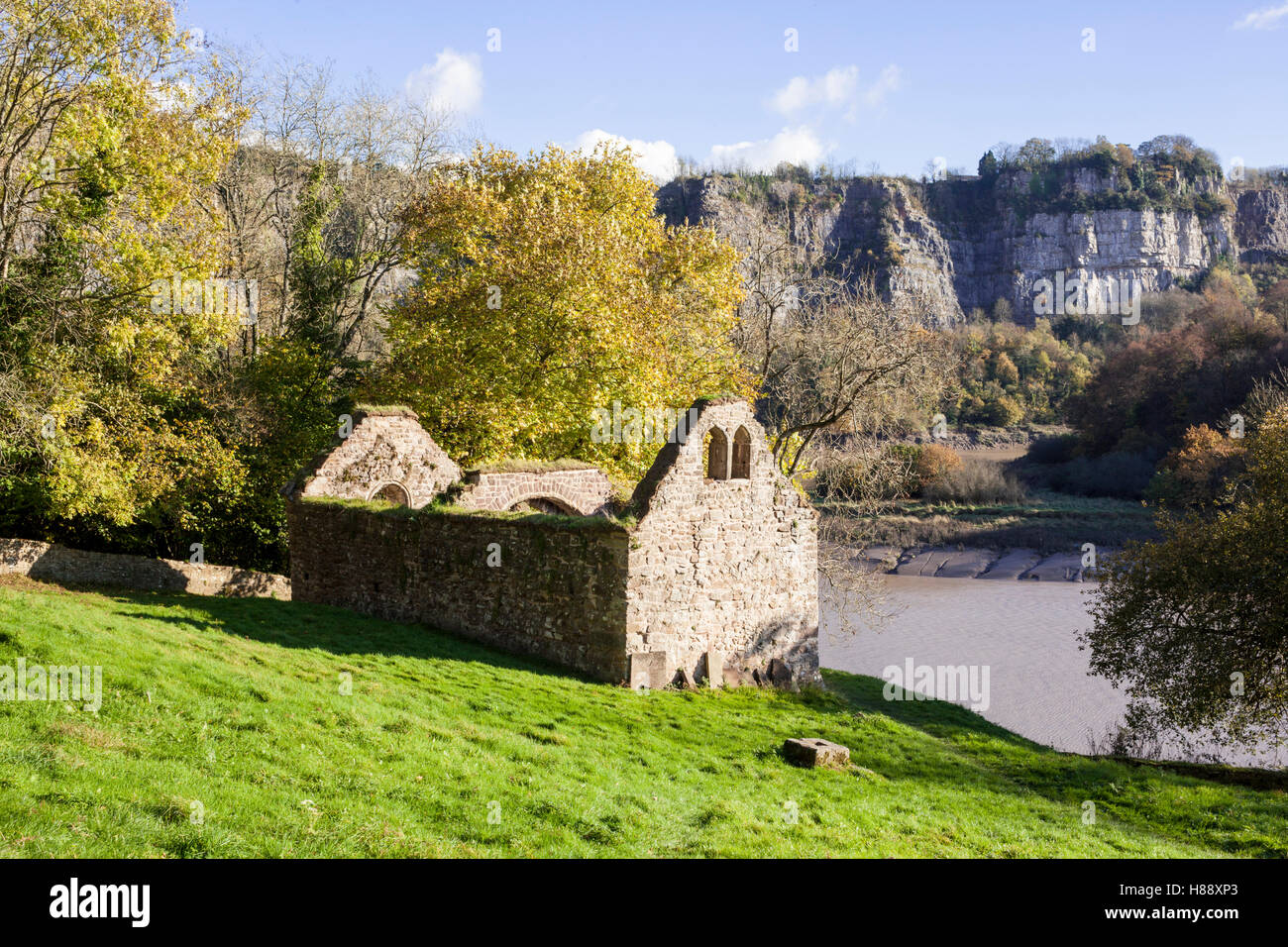 Autumn in the Wye Valley - The ruins of 12th century St James church ...