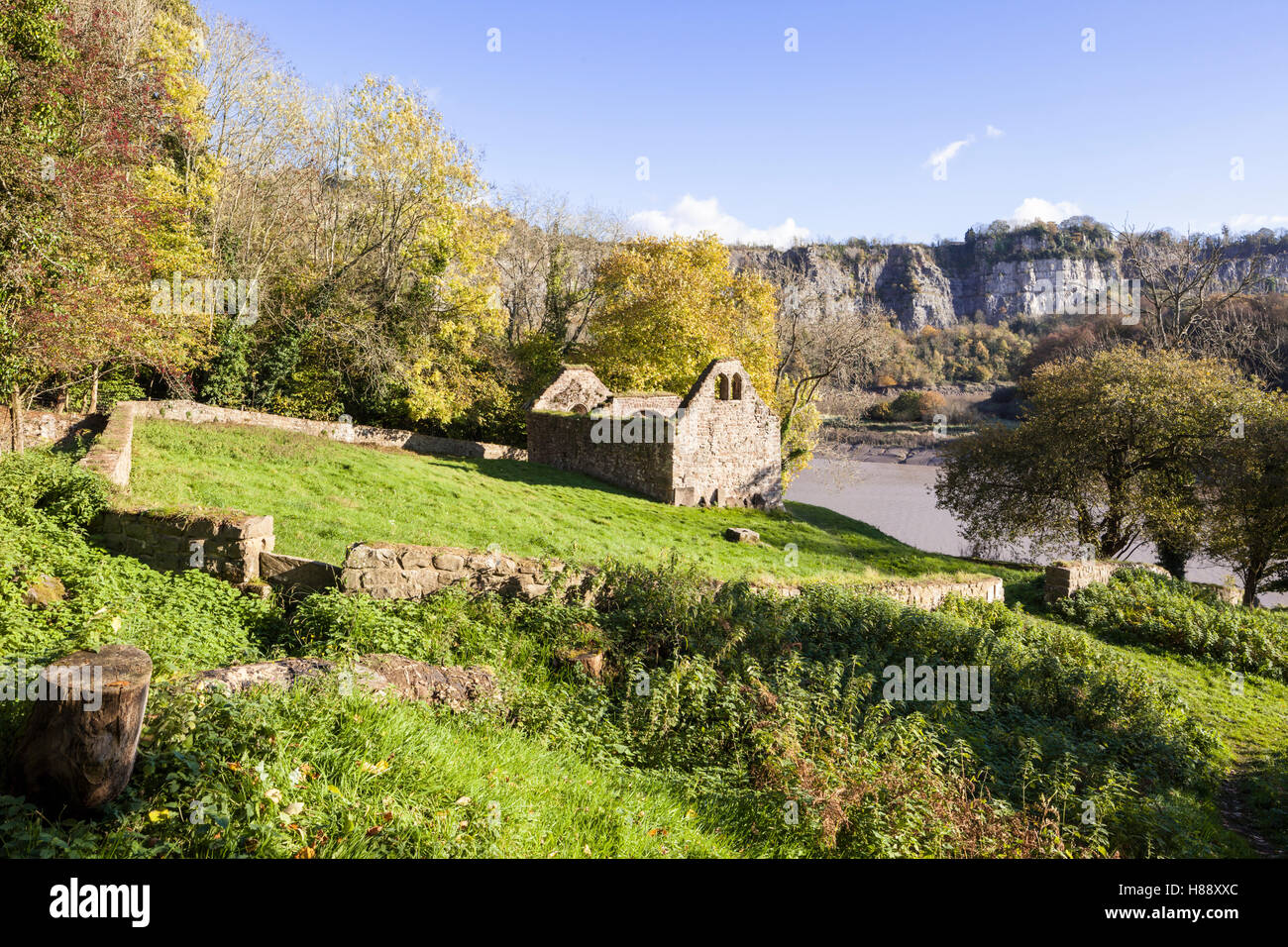 Autumn in the Wye Valley - The ruins of 12th century St James church ...