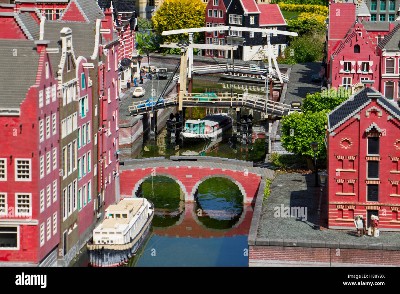 Legoland model of Amsterdam near windsor, England, UK Stock Photo - Alamy