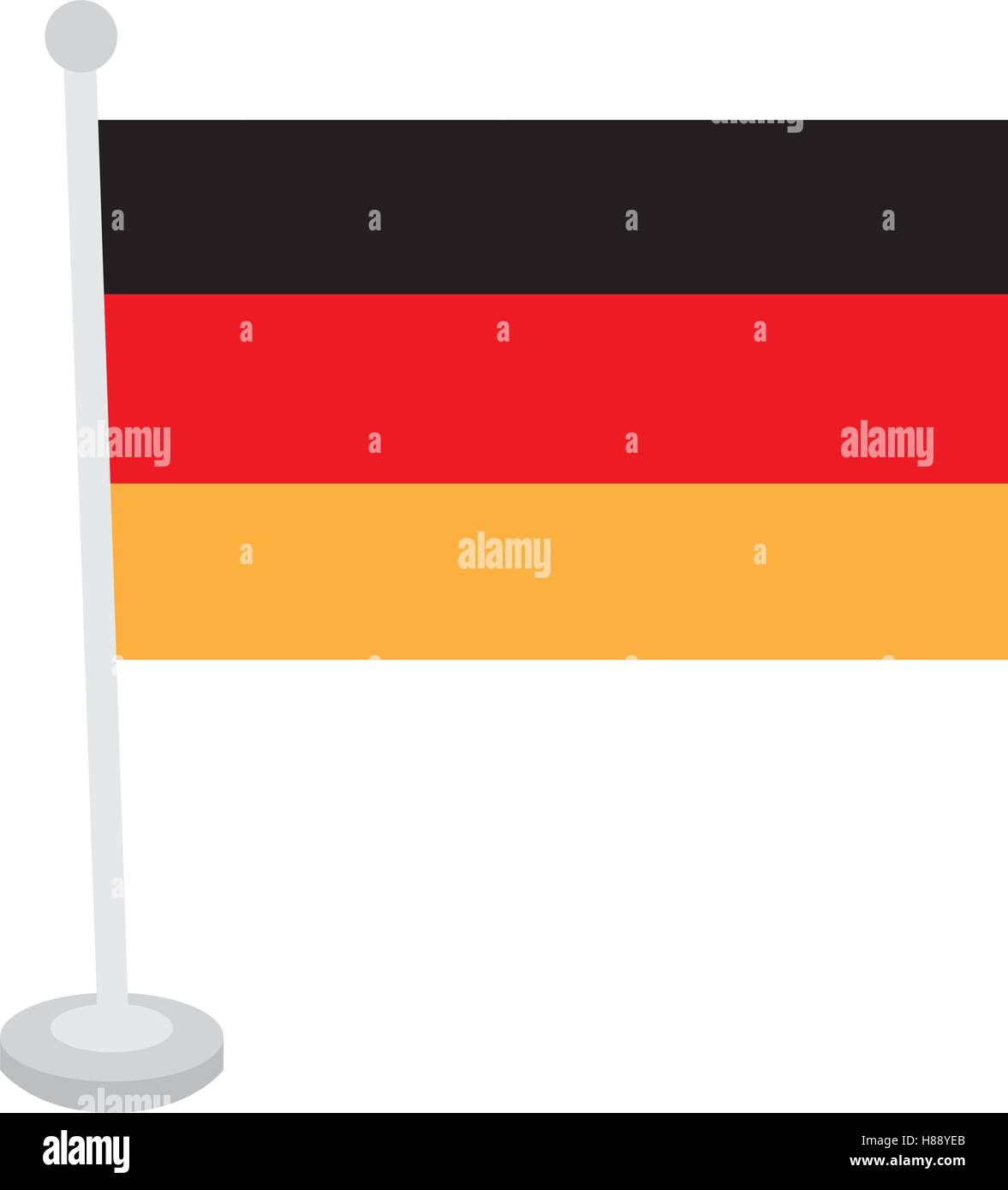 Isolated German flag on a white background, Vector illustration Stock ...