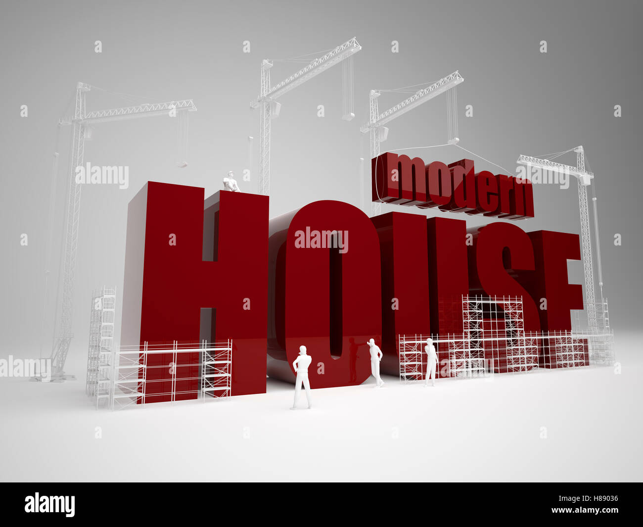Building modern house Stock Photo - Alamy