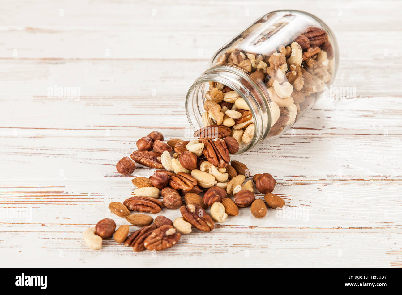 Mix of different nuts closeup photo Stock Photo - Alamy