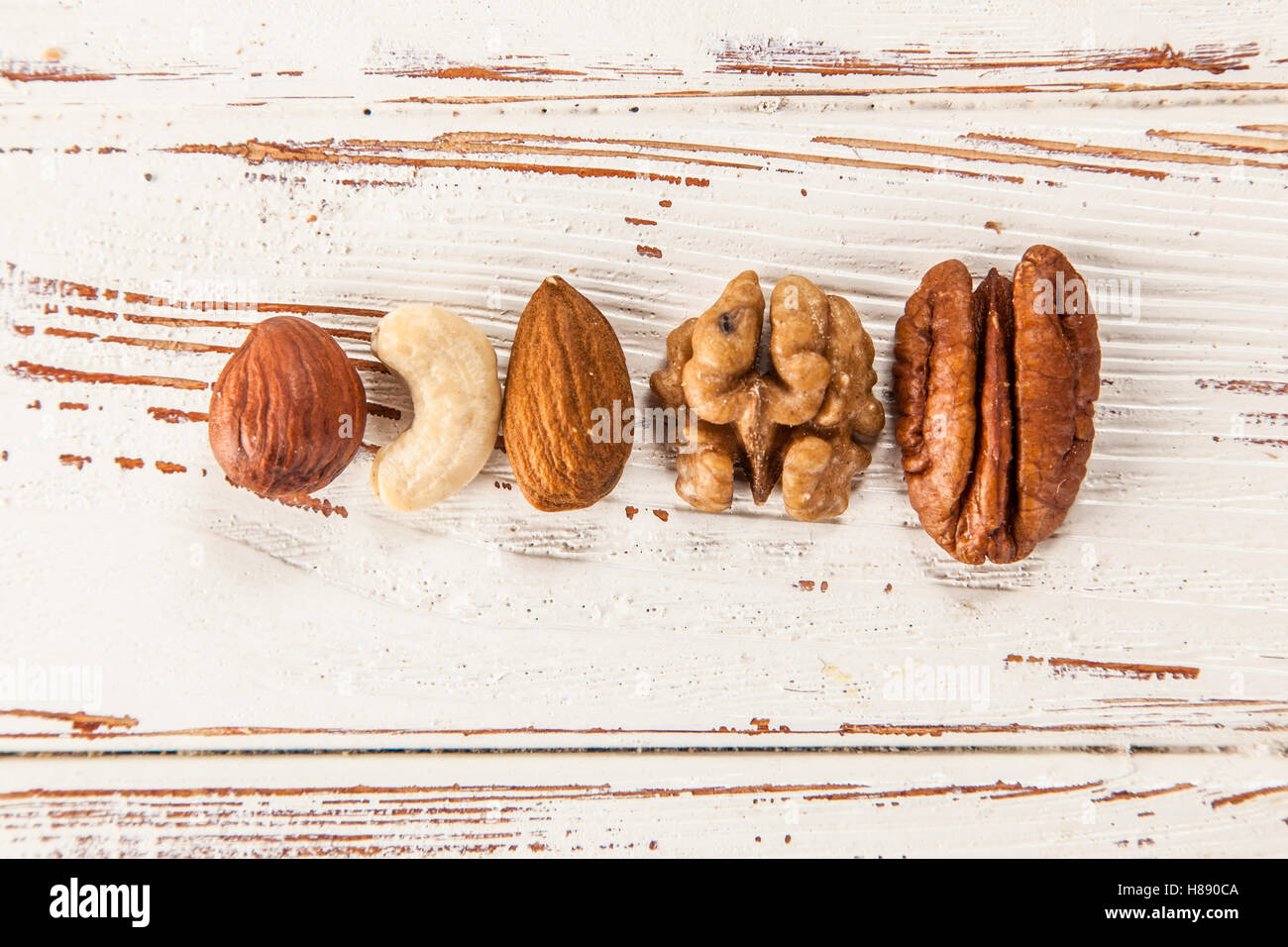 Mix of different nuts closeup photo Stock Photo - Alamy