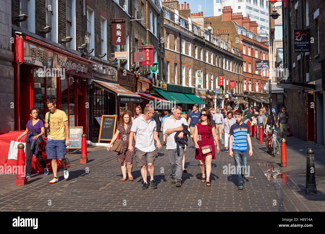People on Lisle Street in Chinatown, London England United Kingdom UK ...