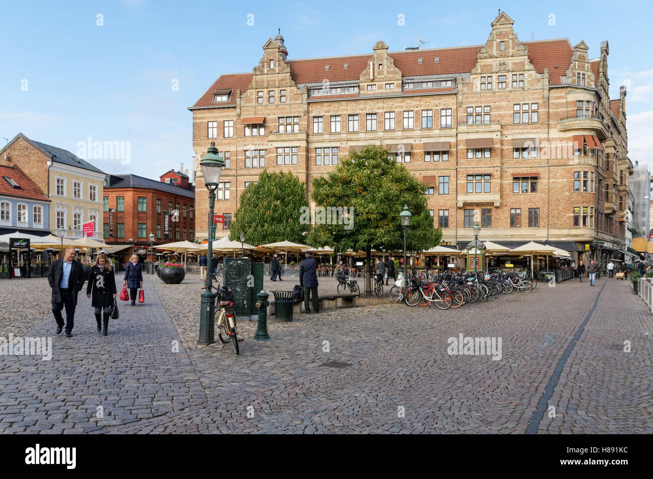 Lilla Torg (small square) in Malmo, Sweden Stock Photo - Alamy