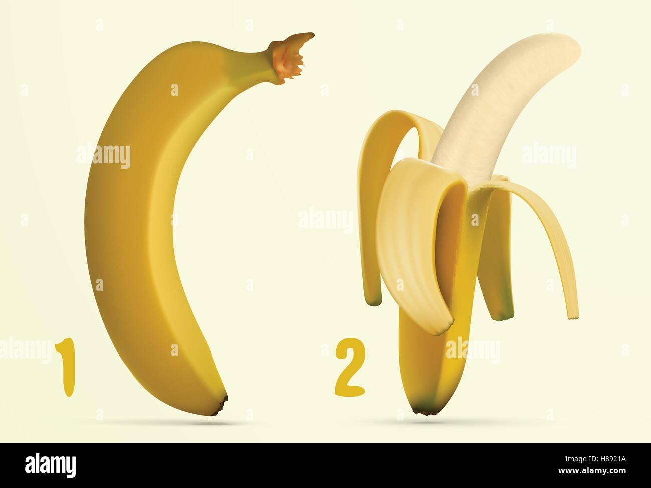 peeling banana peels Stock Vector Image & Art - Alamy