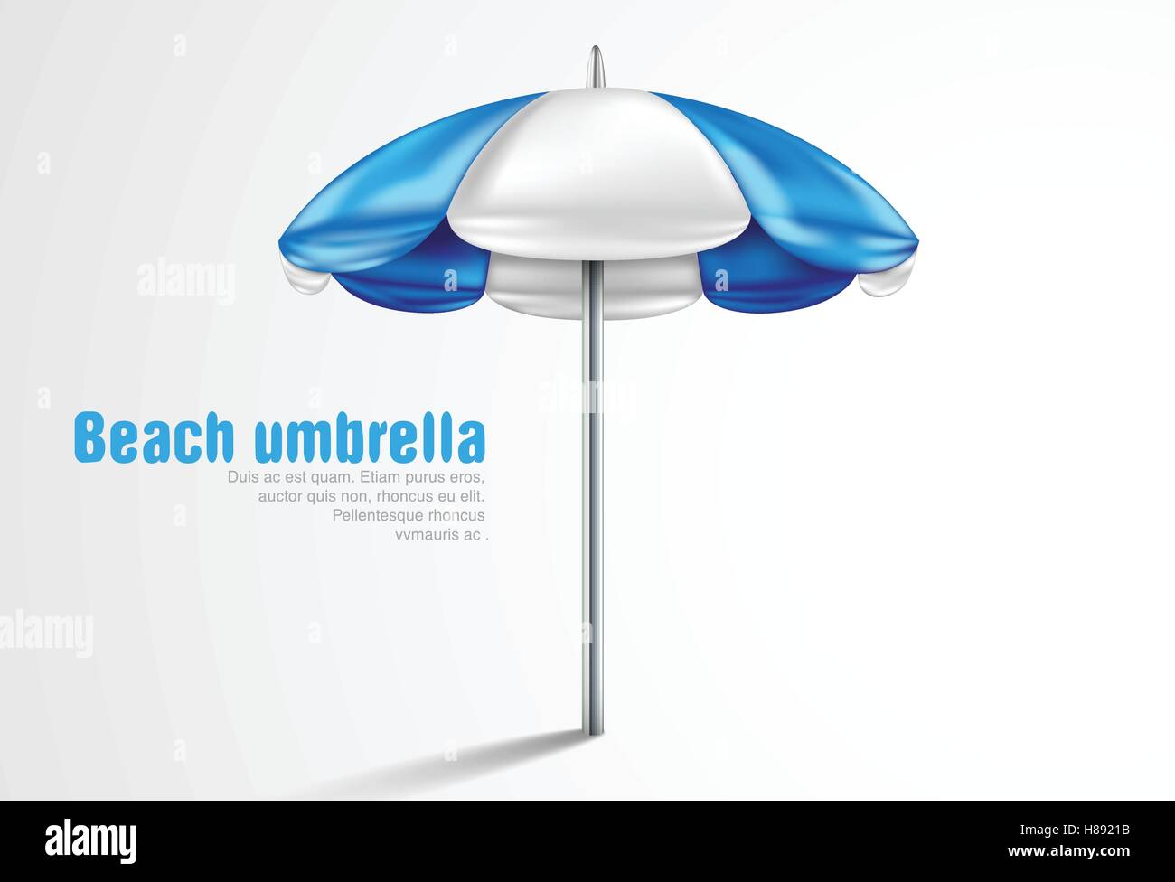 beach umbrella on a white background Stock Vector Image & Art - Alamy