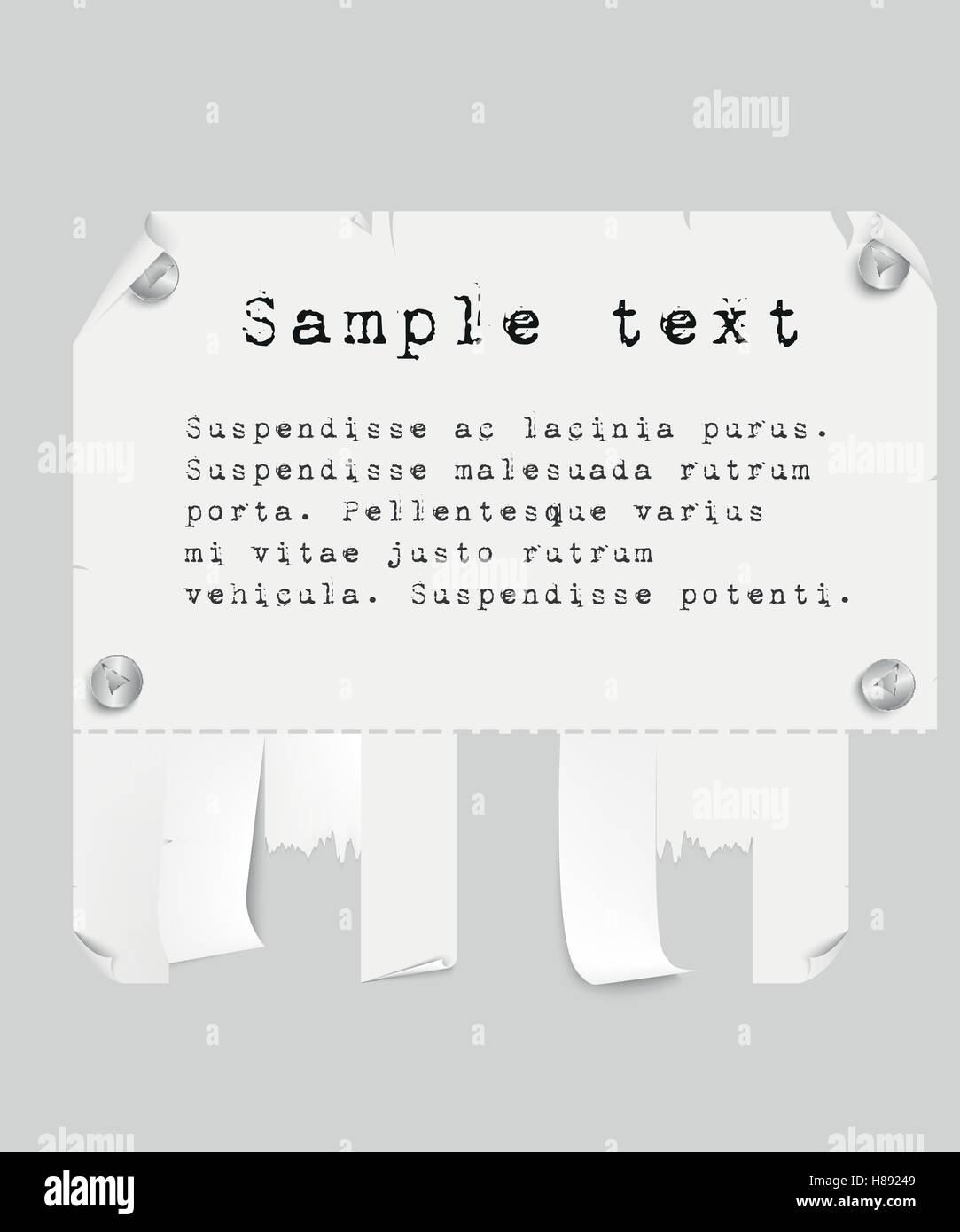 set of design elements torn paper with place for text Stock Vector ...