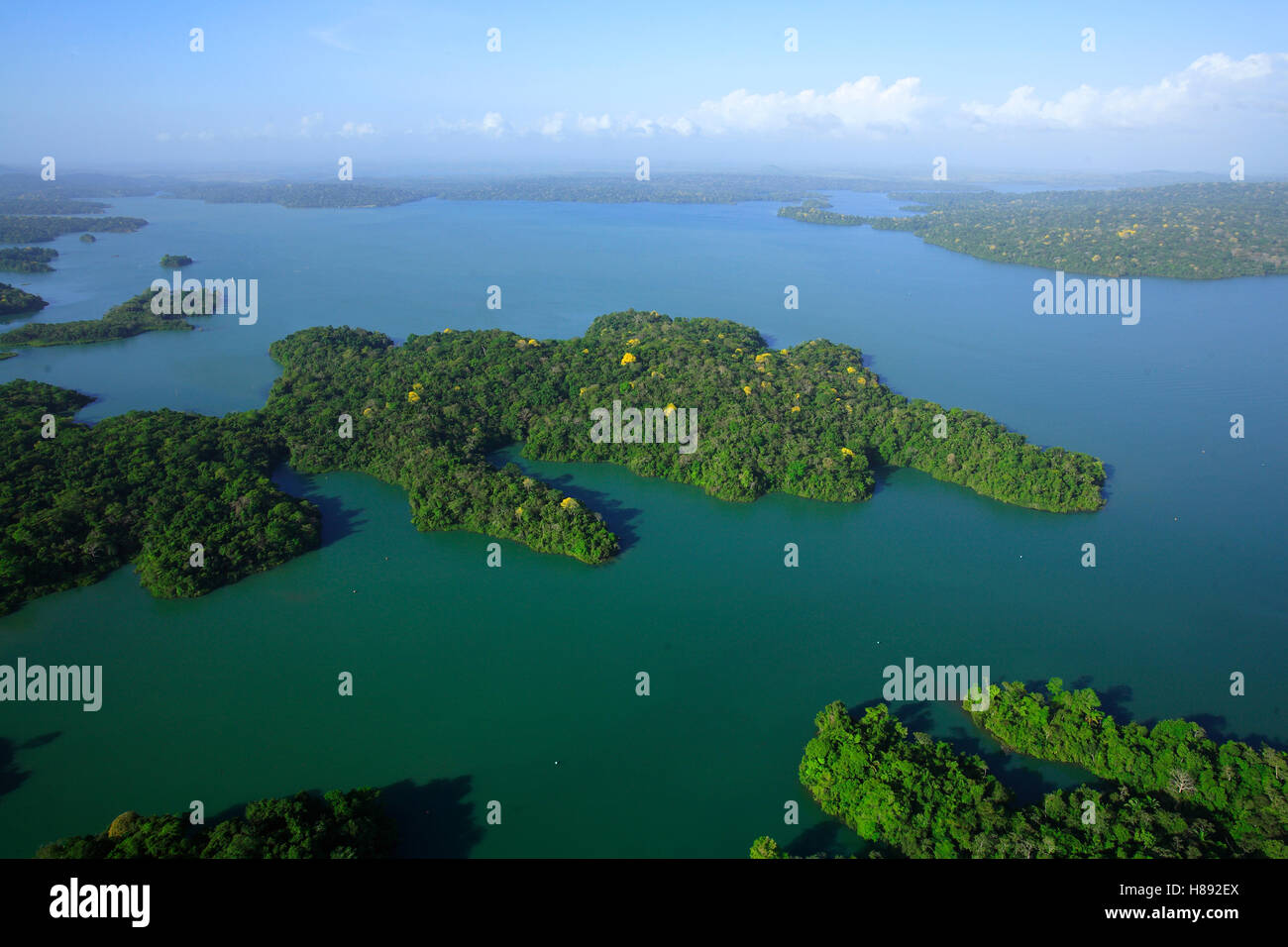 Aerial view of the Canal Zone, Barro Colorado Island, Research Station ...