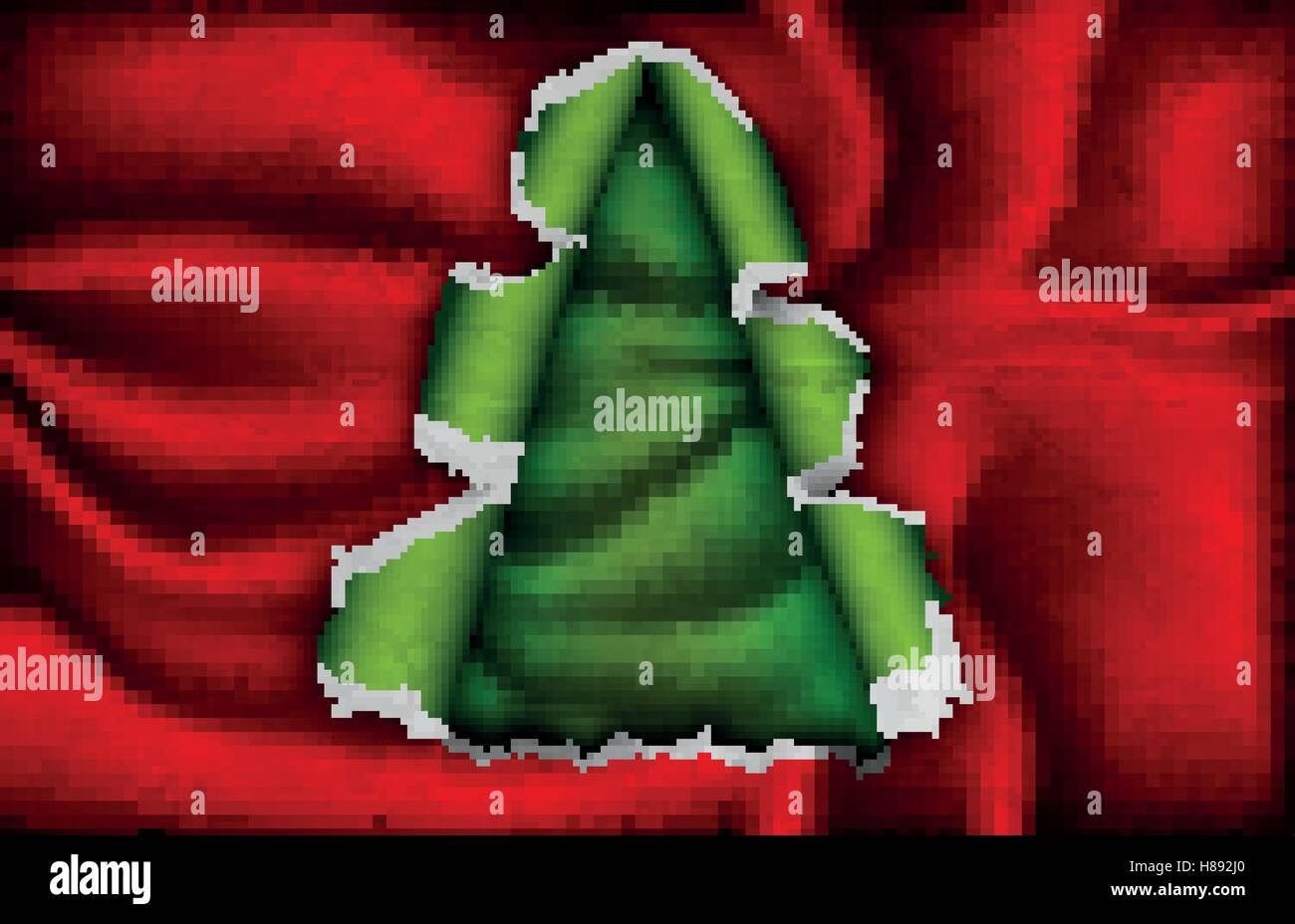 Christmas tree made of torn paper Stock Vector Image & Art - Alamy