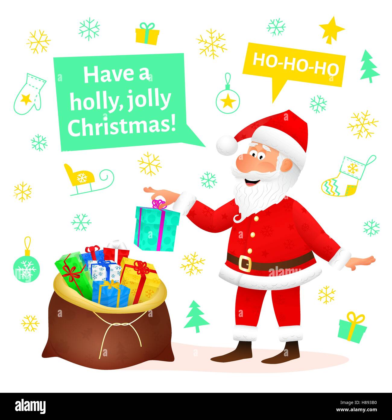Santa han Stock Vector Images - Alamy