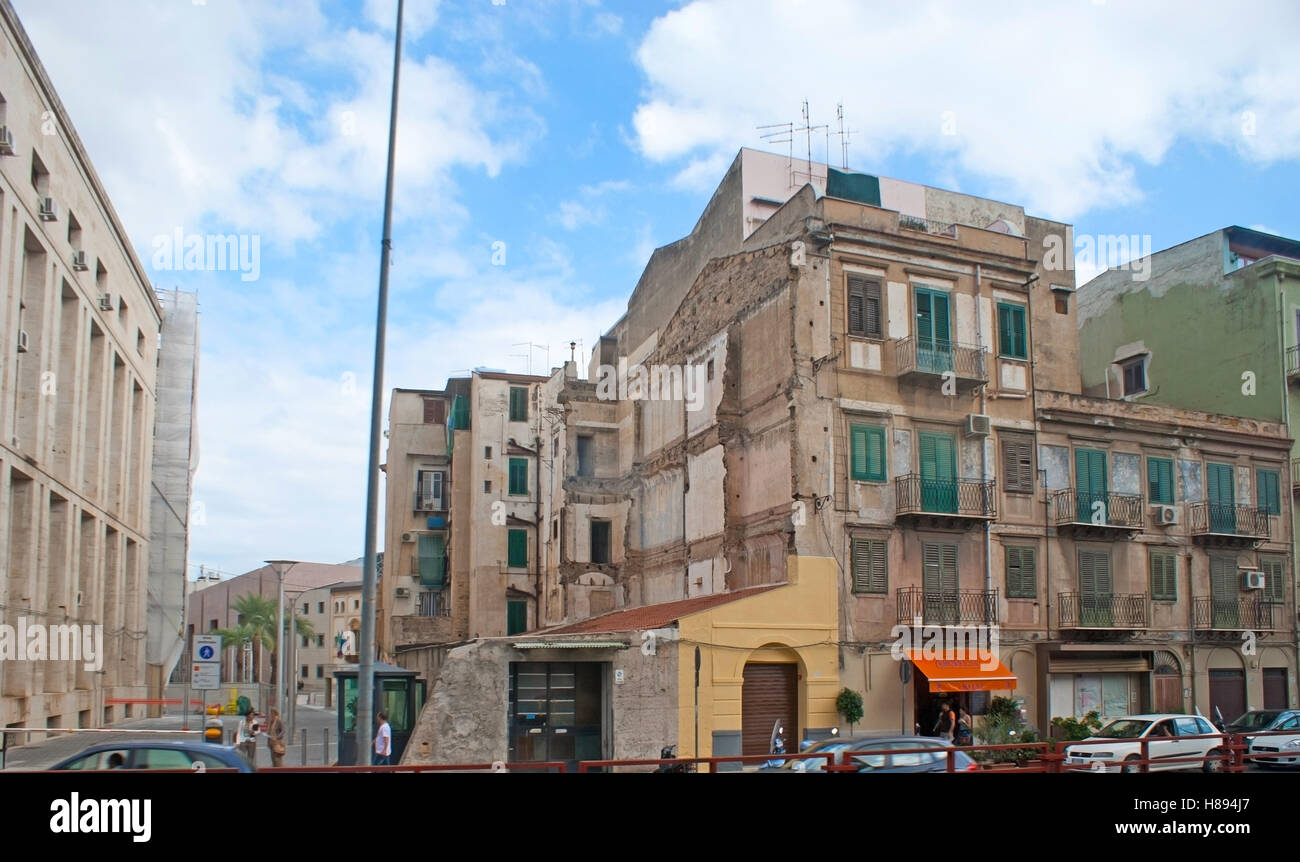 The old city districts are full of ruined residential buildings and ...