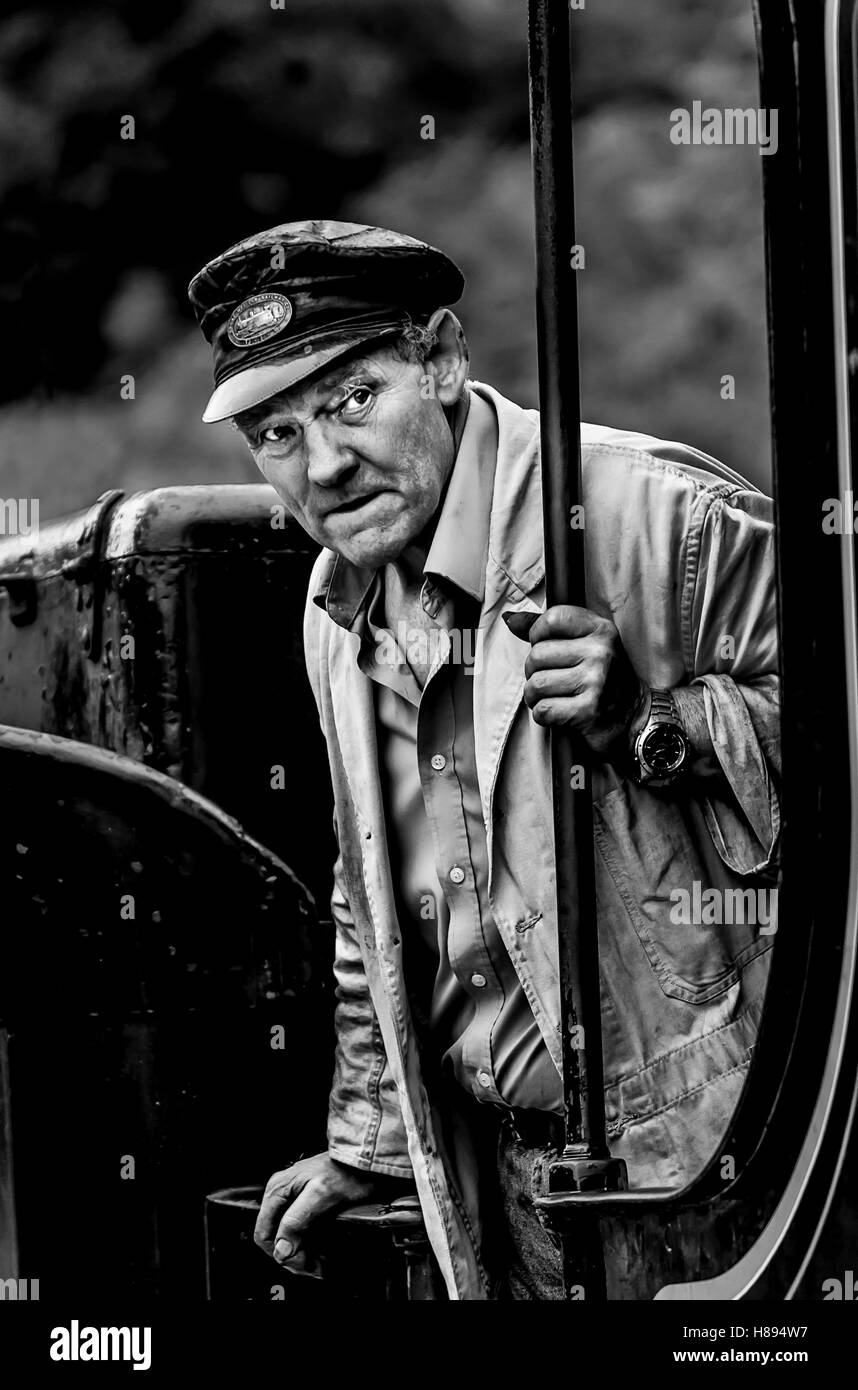 Forest of Dean steam railway engine driver, Dean Forest Railway Stock ...