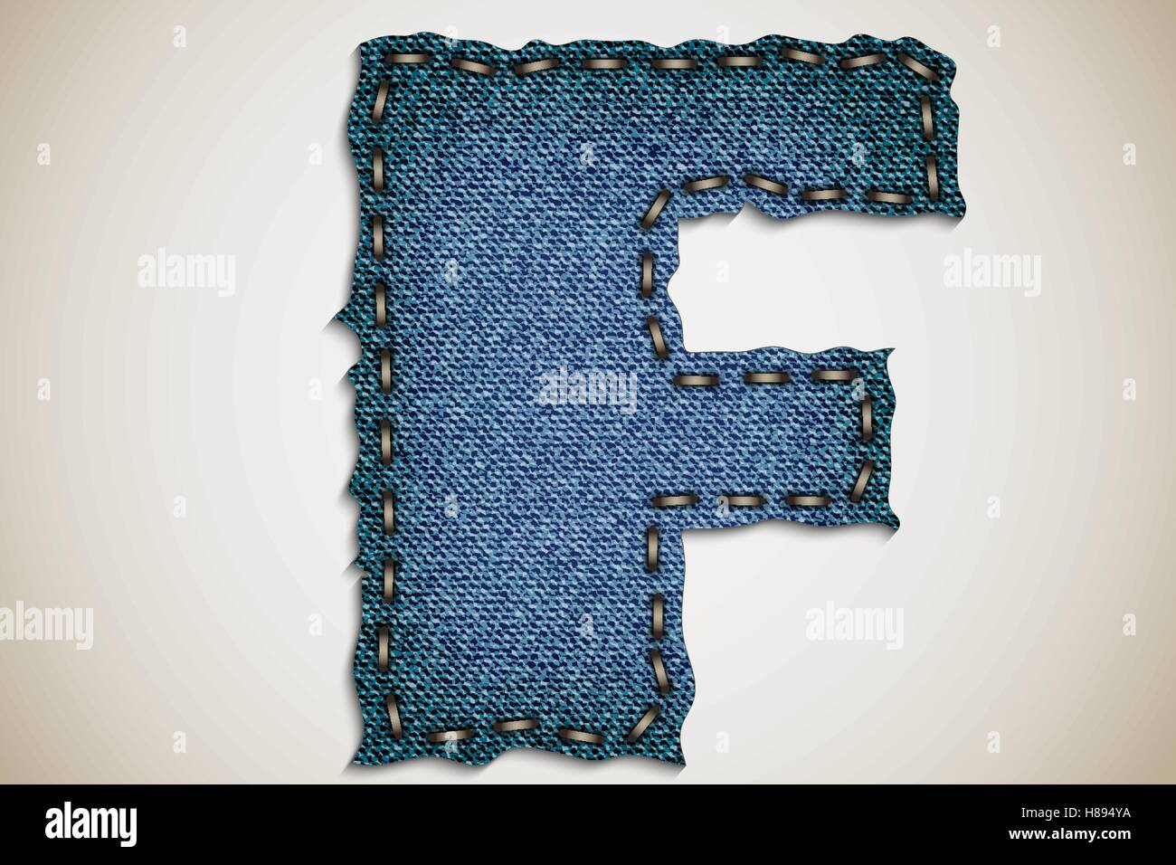 Denim letter alphabet texture jeans. vector Stock Vector Image & Art ...