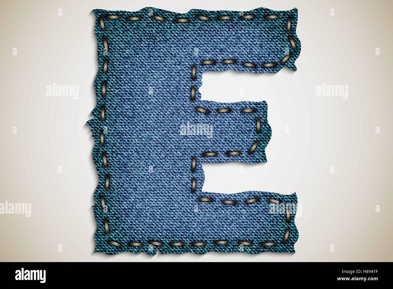 Denim letter alphabet texture jeans. vector Stock Vector Image & Art ...