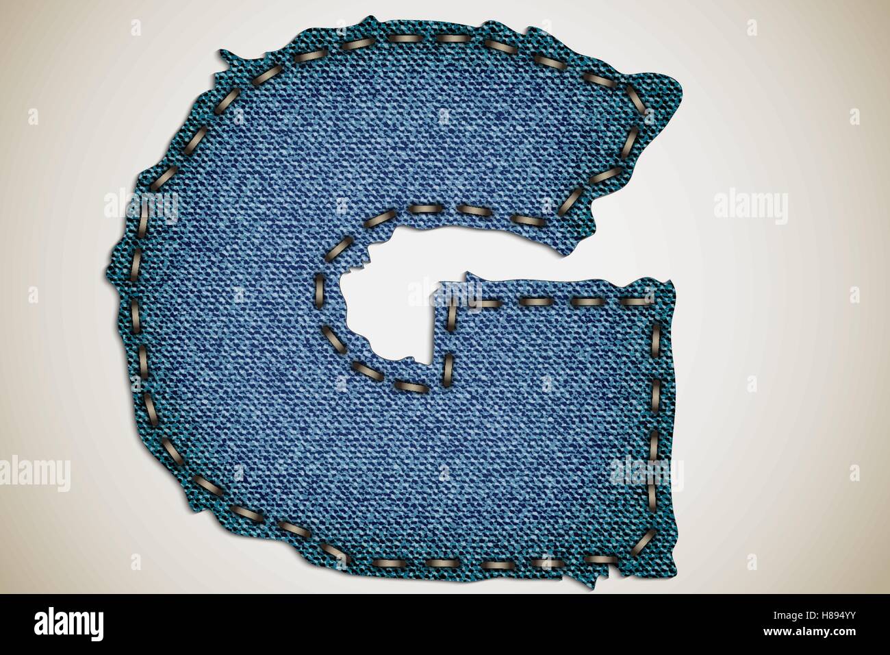 Denim letter alphabet texture jeans. vector Stock Vector Image & Art ...
