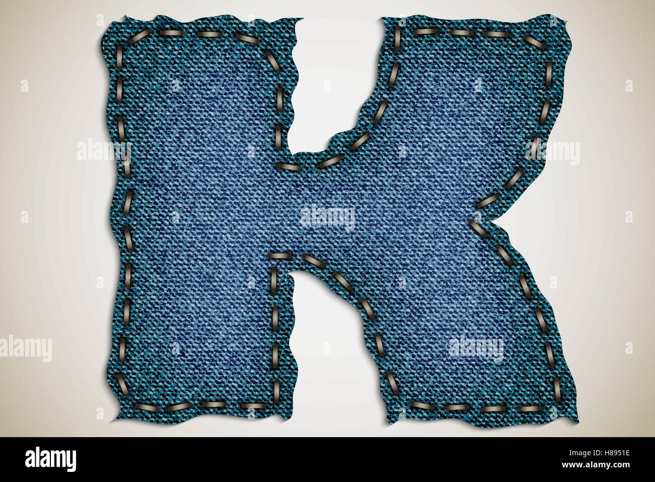 Denim letter alphabet texture jeans. vector Stock Vector Image & Art ...