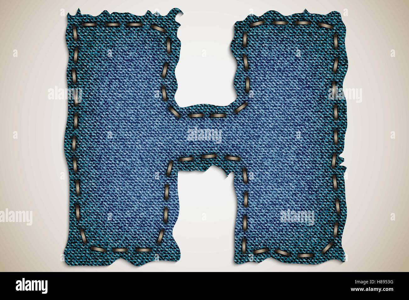 Denim letter alphabet texture jeans. vector Stock Vector Image & Art ...