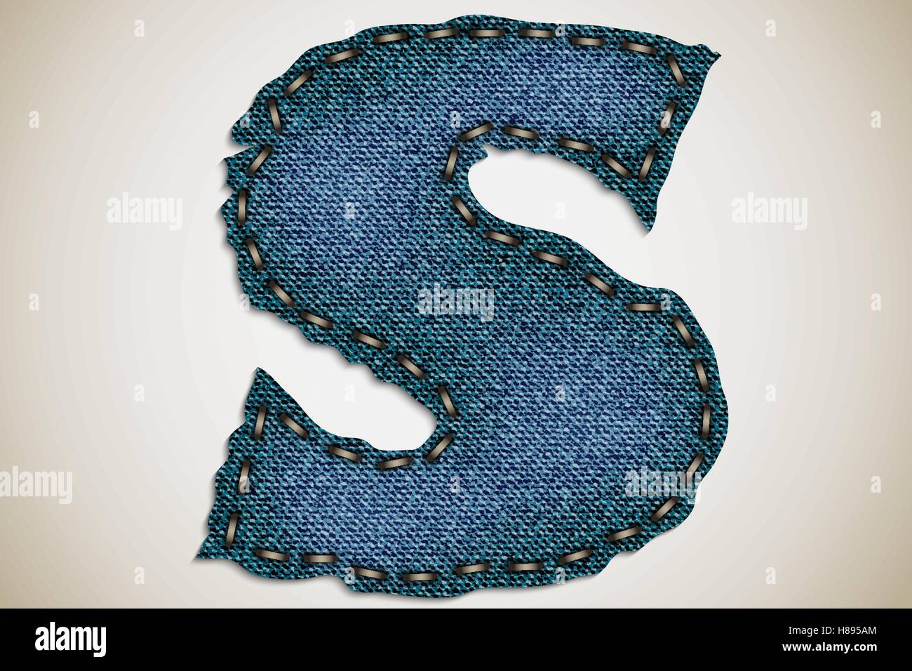 Denim letter alphabet texture jeans. vector Stock Vector Image & Art ...