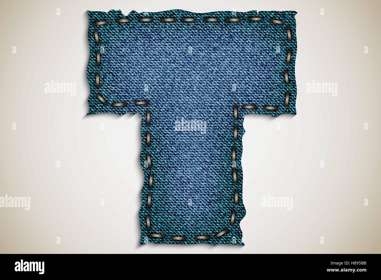 Denim letter alphabet texture jeans. vector Stock Vector Image & Art ...