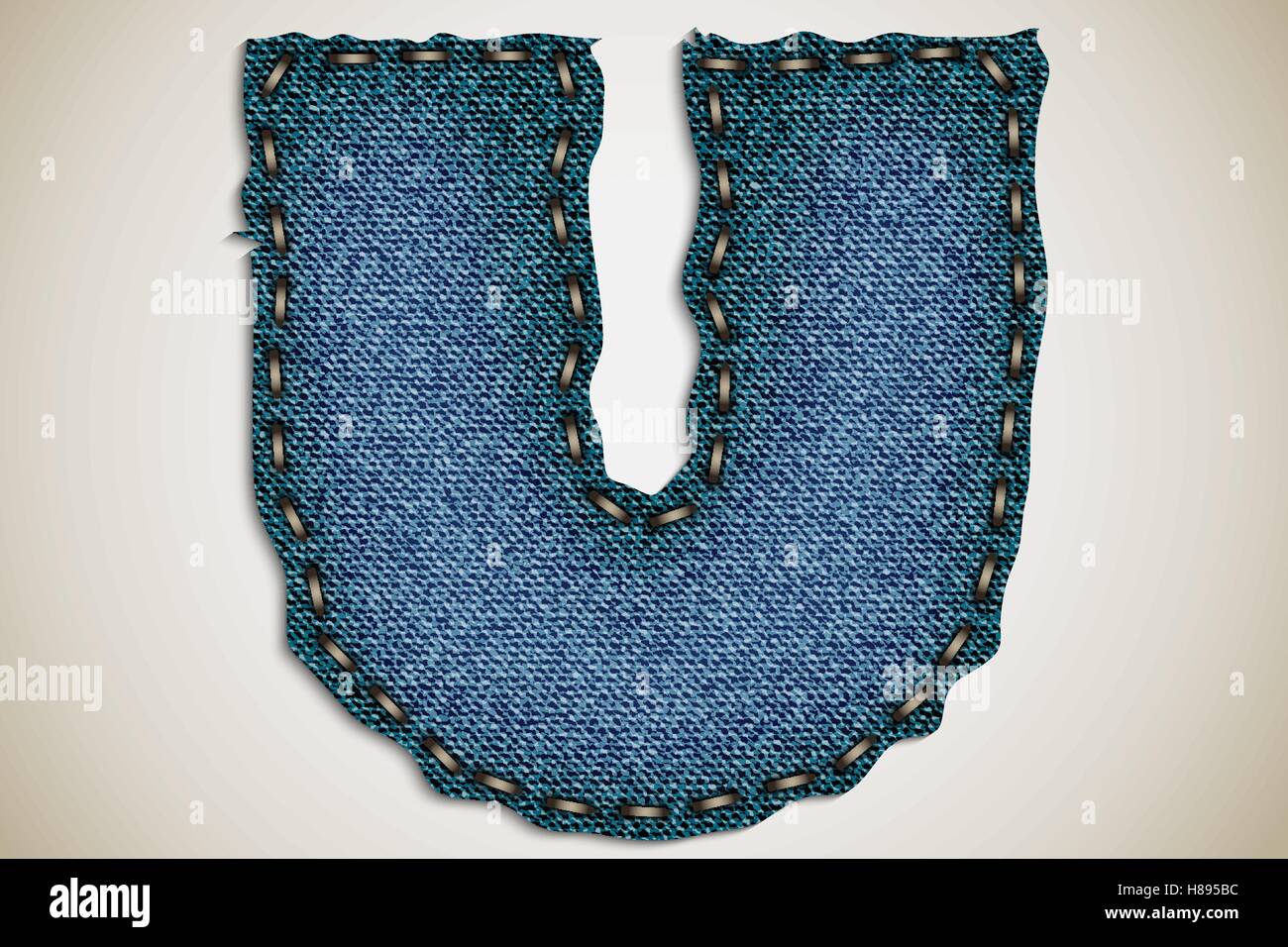 Denim letter alphabet texture jeans. vector Stock Vector Image & Art ...