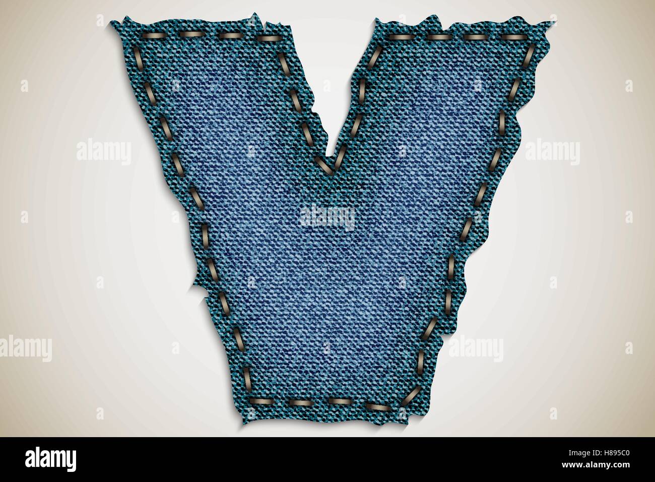 Denim letter alphabet texture jeans. vector Stock Vector Image & Art ...