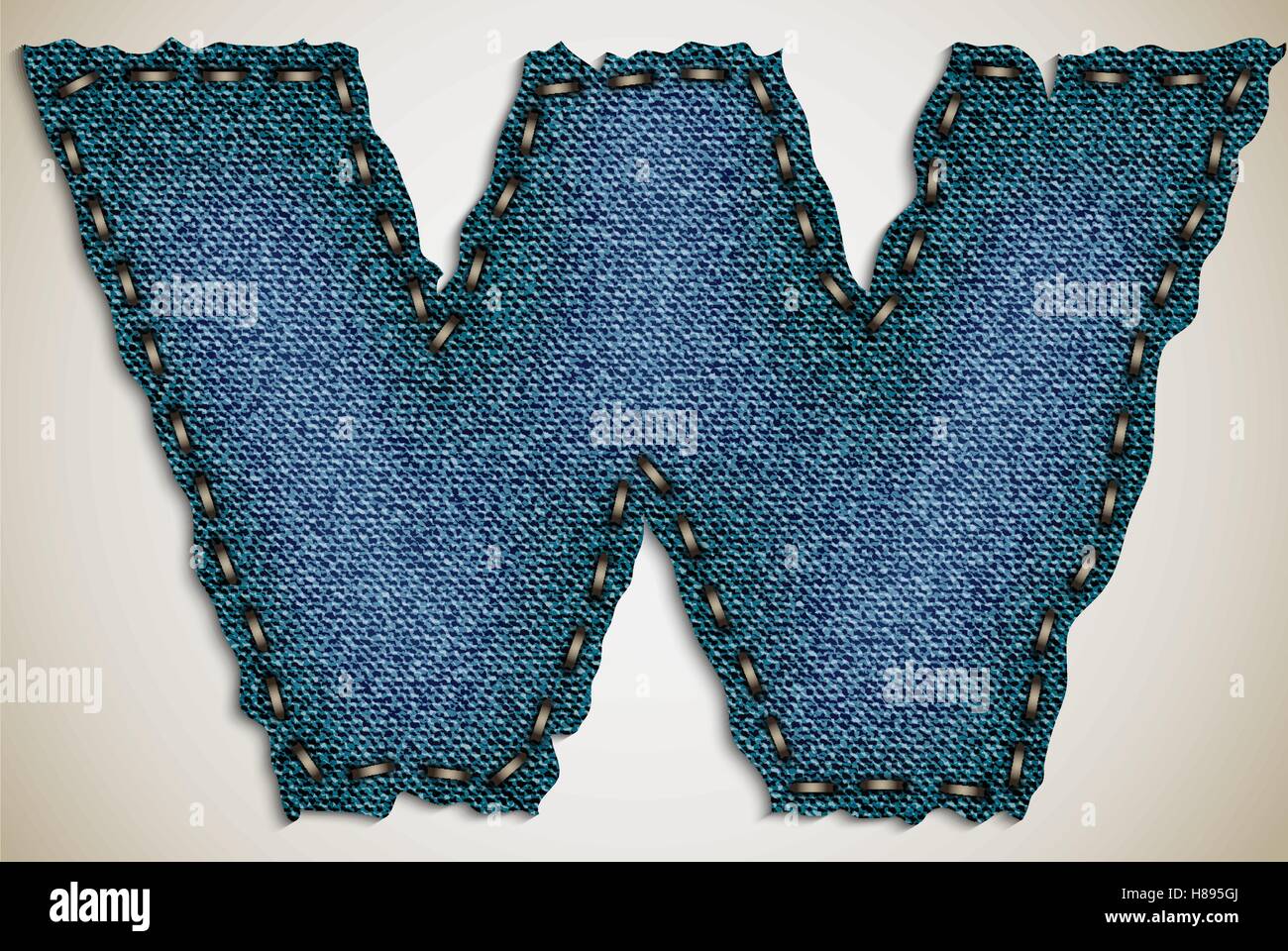 Denim letter alphabet texture jeans. vector Stock Vector Image & Art ...