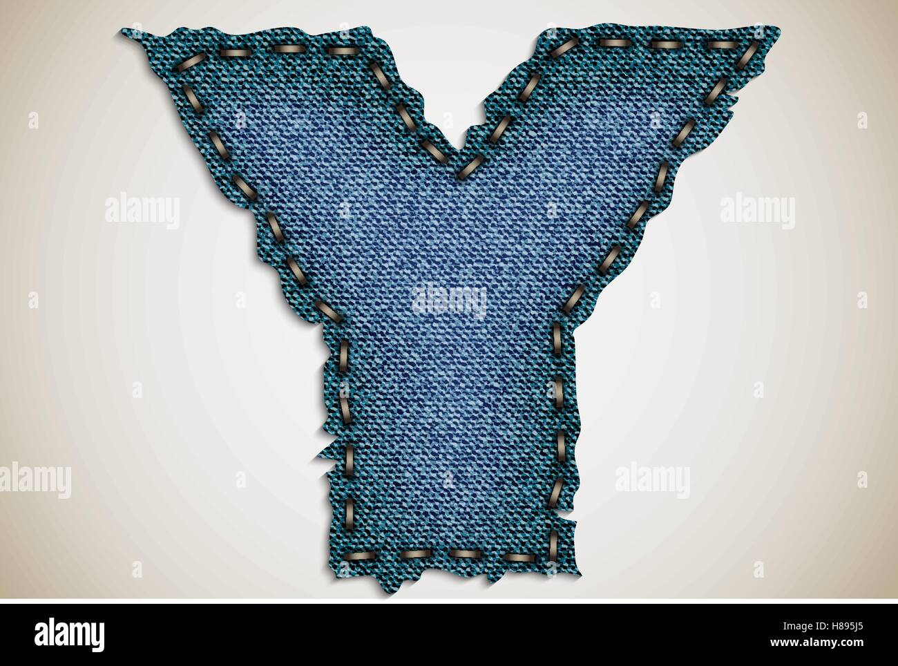 Denim letter alphabet texture jeans. vector Stock Vector Image & Art ...