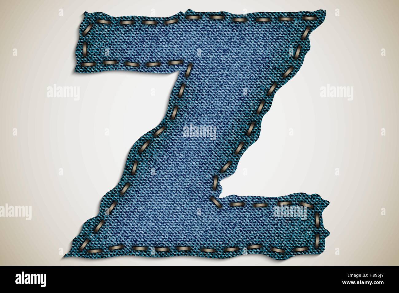 Denim letter alphabet texture jeans. vector Stock Vector Image & Art ...