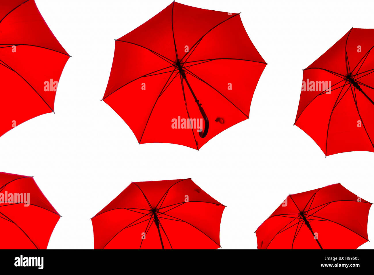 Red umbrella and silhouette hi-res stock photography and images - Alamy