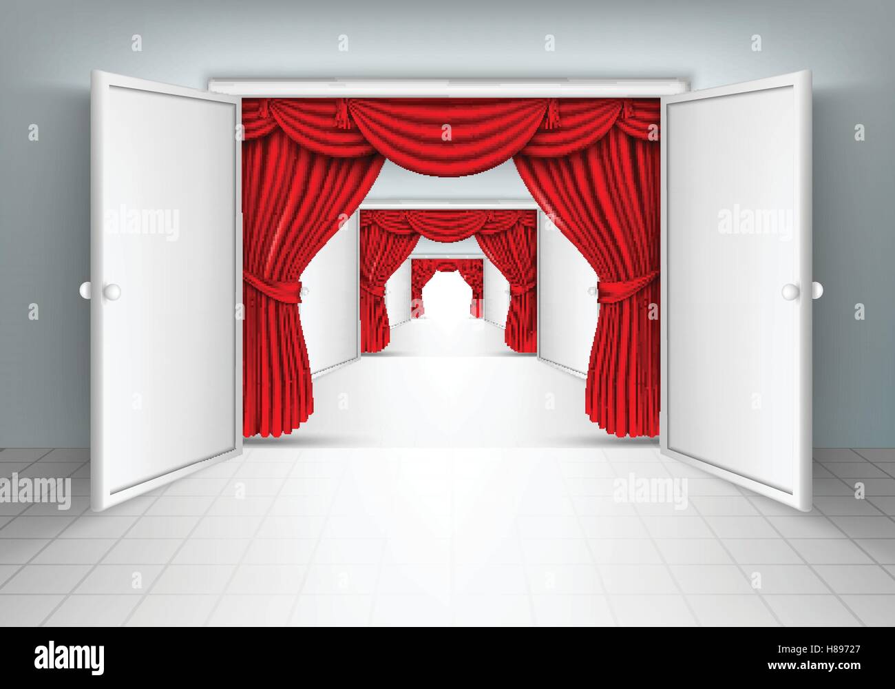 Red lighting interior empty Stock Vector Images - Alamy