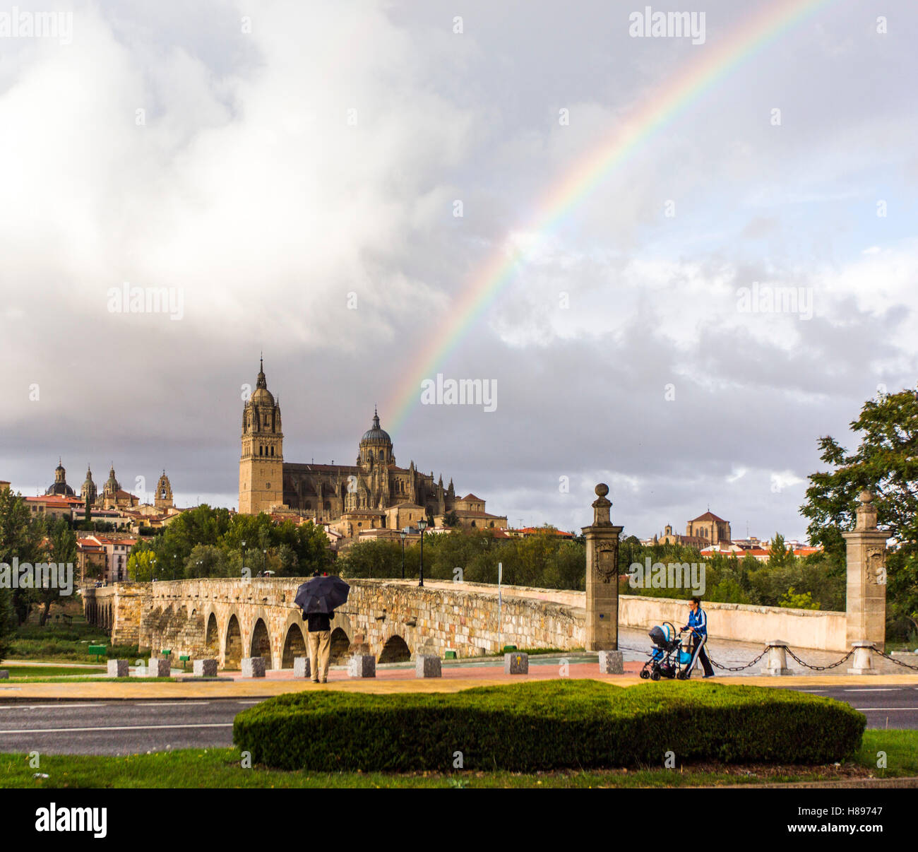Rainbow in Salamanca, Spain Stock Photo - Alamy