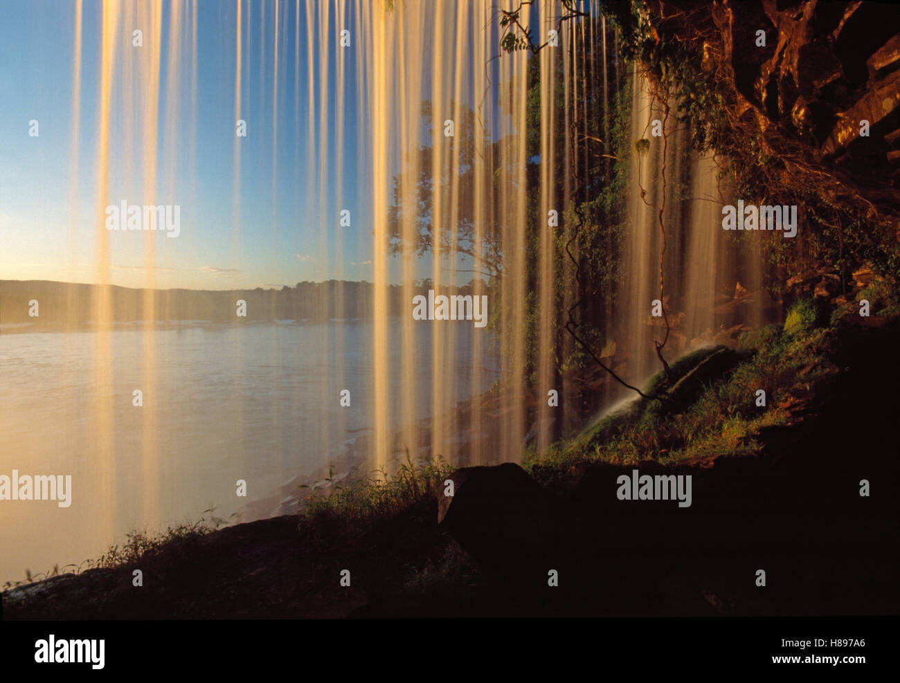 Salto Hacha Fall, Canaima National Park, Venezuela Stock Photo - Alamy