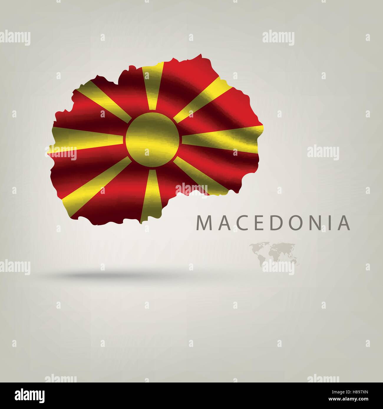 Illustrations of the world with flags and capitals Stock Vector Image ...