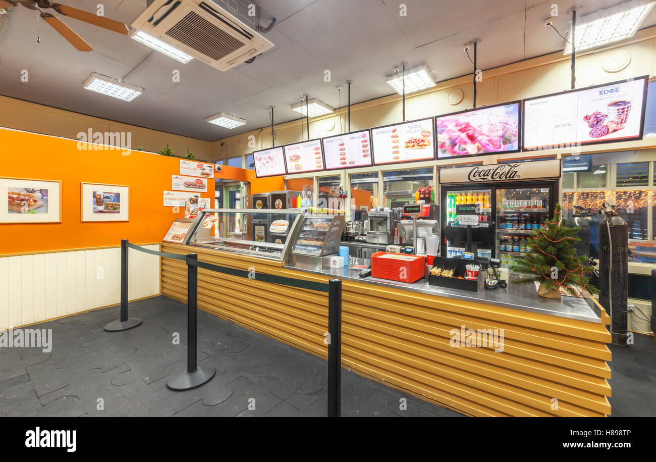 Fast food shop interior hi-res stock photography and images - Alamy