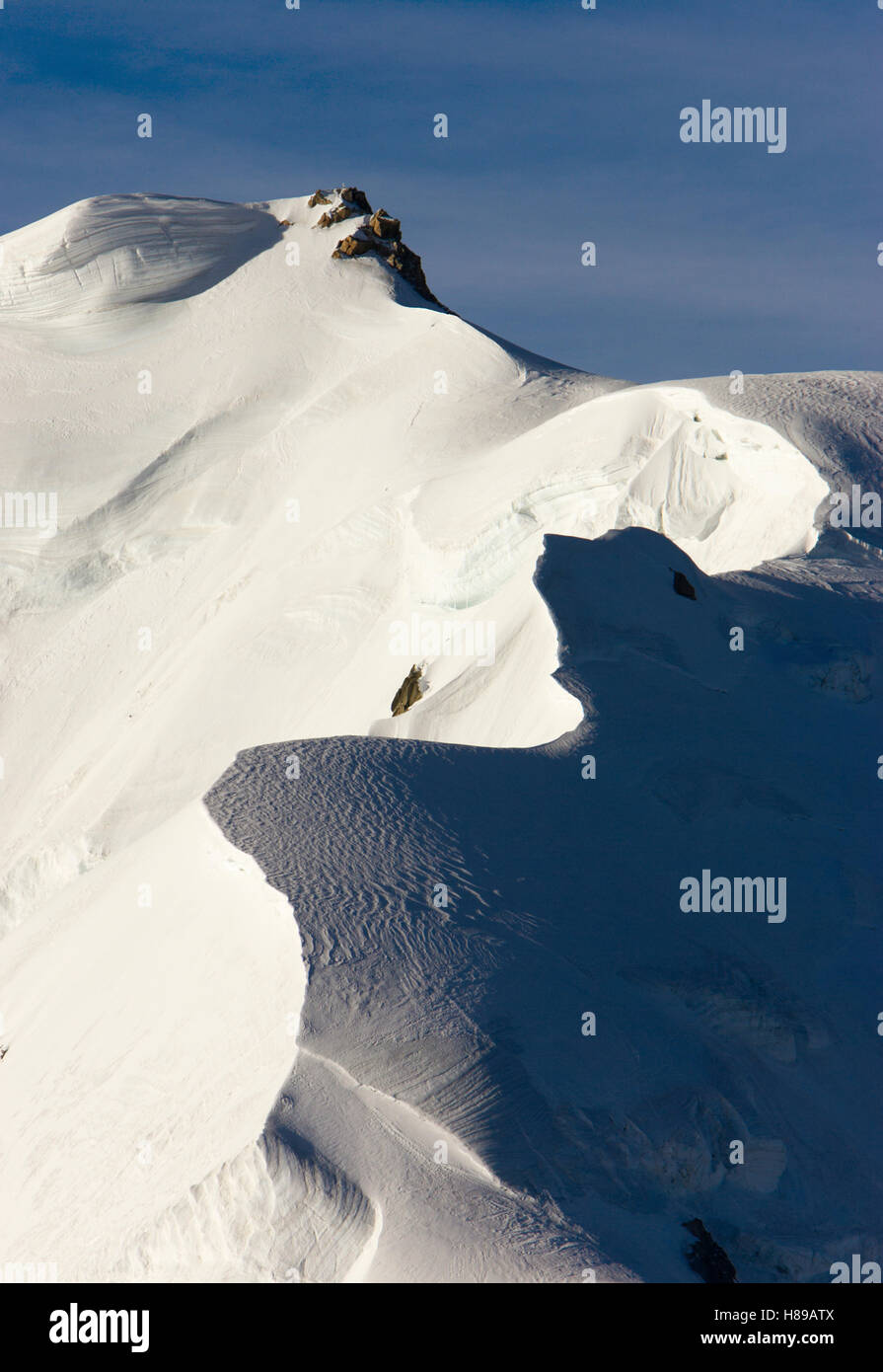 Snowy mountain landscape, Chamonix, France Stock Photo - Alamy